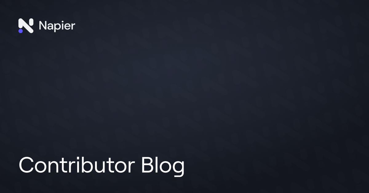 Contributor Blog | Napier Finance